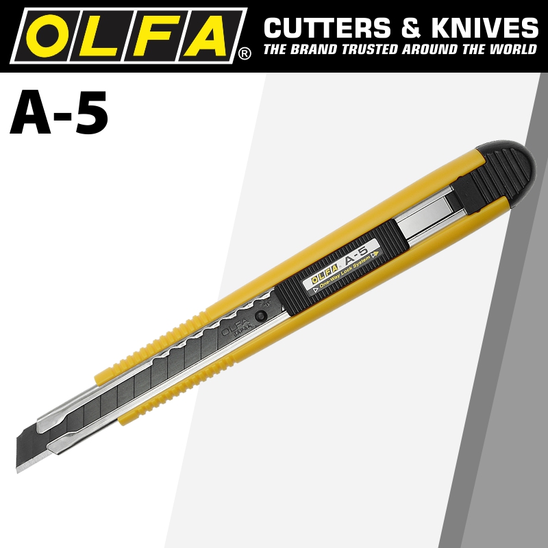 OLFA ONE WAY LOCK CUTTER WITH BLACK BLADE SNAP OFF KNIFE - Planet Africa